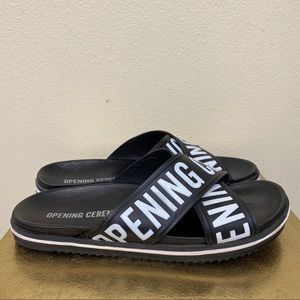 Opening Ceremony | Shoes | Opening Ceremony Cross Leather Slides | Poshmark